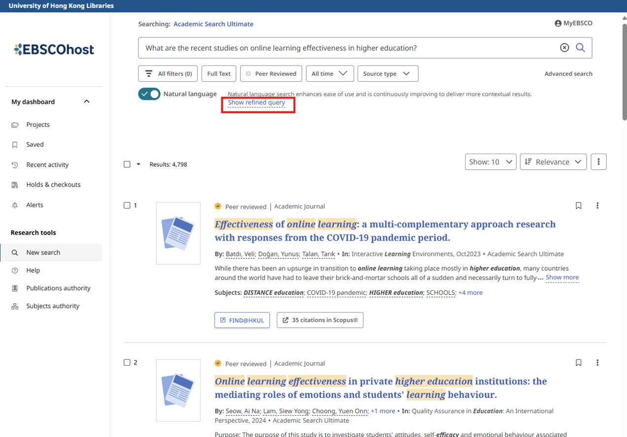 AI Innovations in Academic Search: Comparing Web of Science Smart Search and EBSCOhost Natural ...